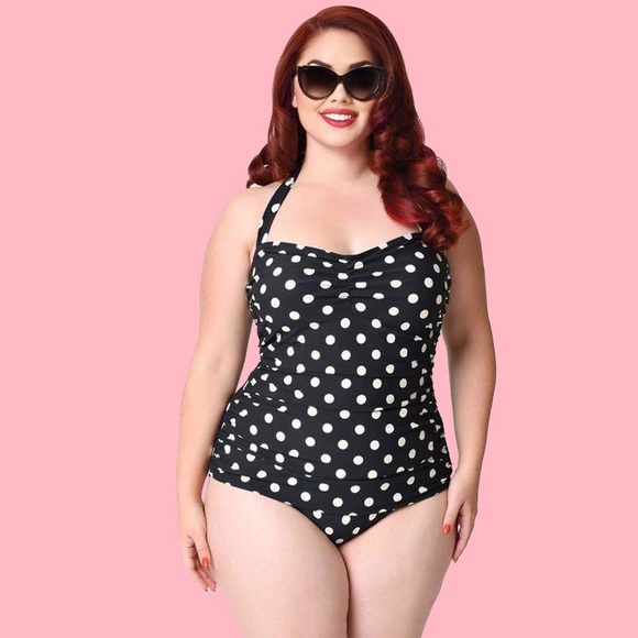 Esther Willaims Swim New Esther Williams Polka Dot Ruched Halter
